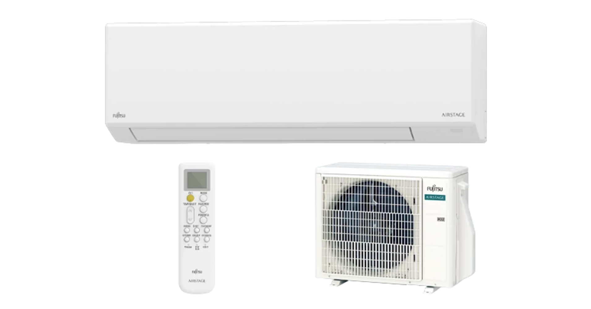Fujitsu AIRSTAGE ASEH12KLTA/AOEH12KLTA Inverteres split klíma csomag (3 ...