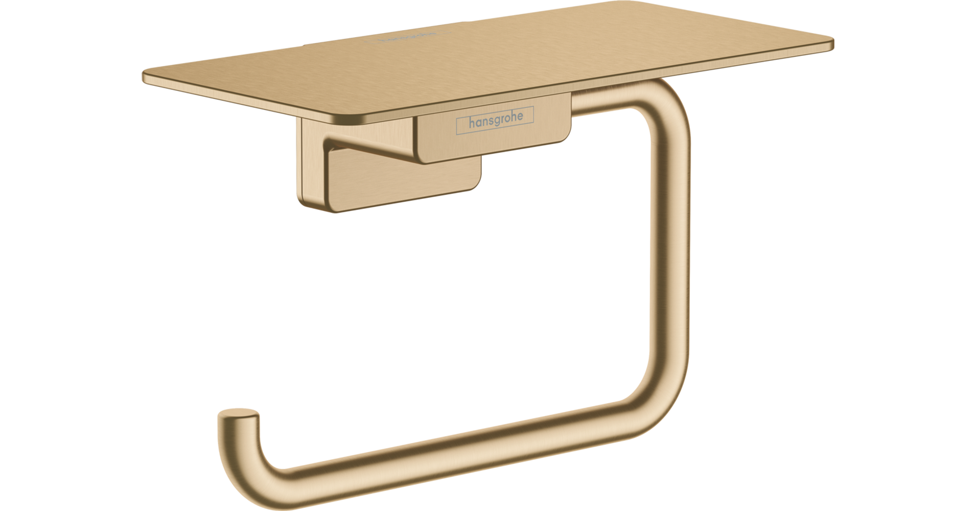 Hansgrohe AddStoris WC papír tartó, polccal szálcsiszolt bronz 41772140 ...