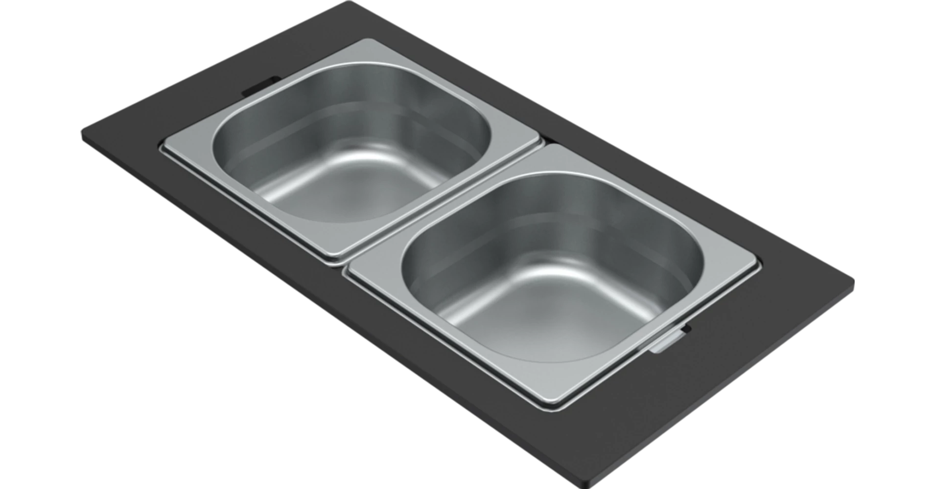 ELLECI - Tároló edény kétrészes gourmet 418 inox HPL kerettel ...