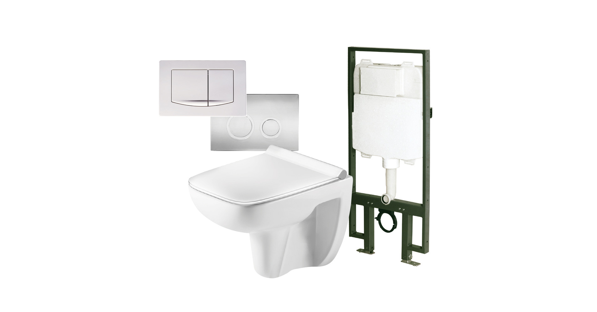 Wellis Clement fali rimless WC + ülőke Clarice falsík mögötti WC ...